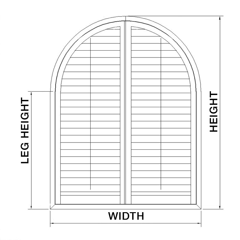 Louvered Arched Wood Shutters from Direct Buy Blinds